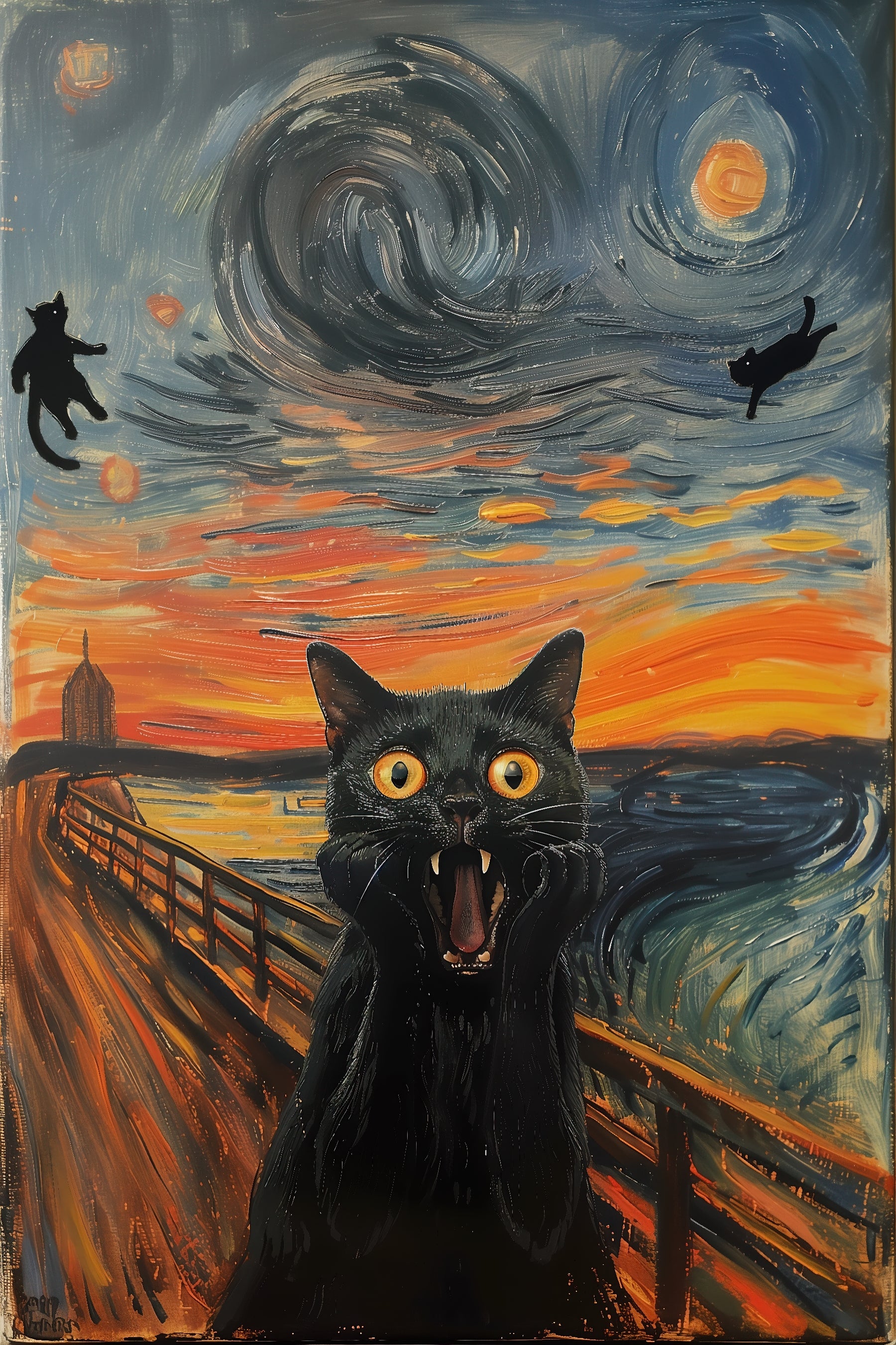 Screaming Black Cat