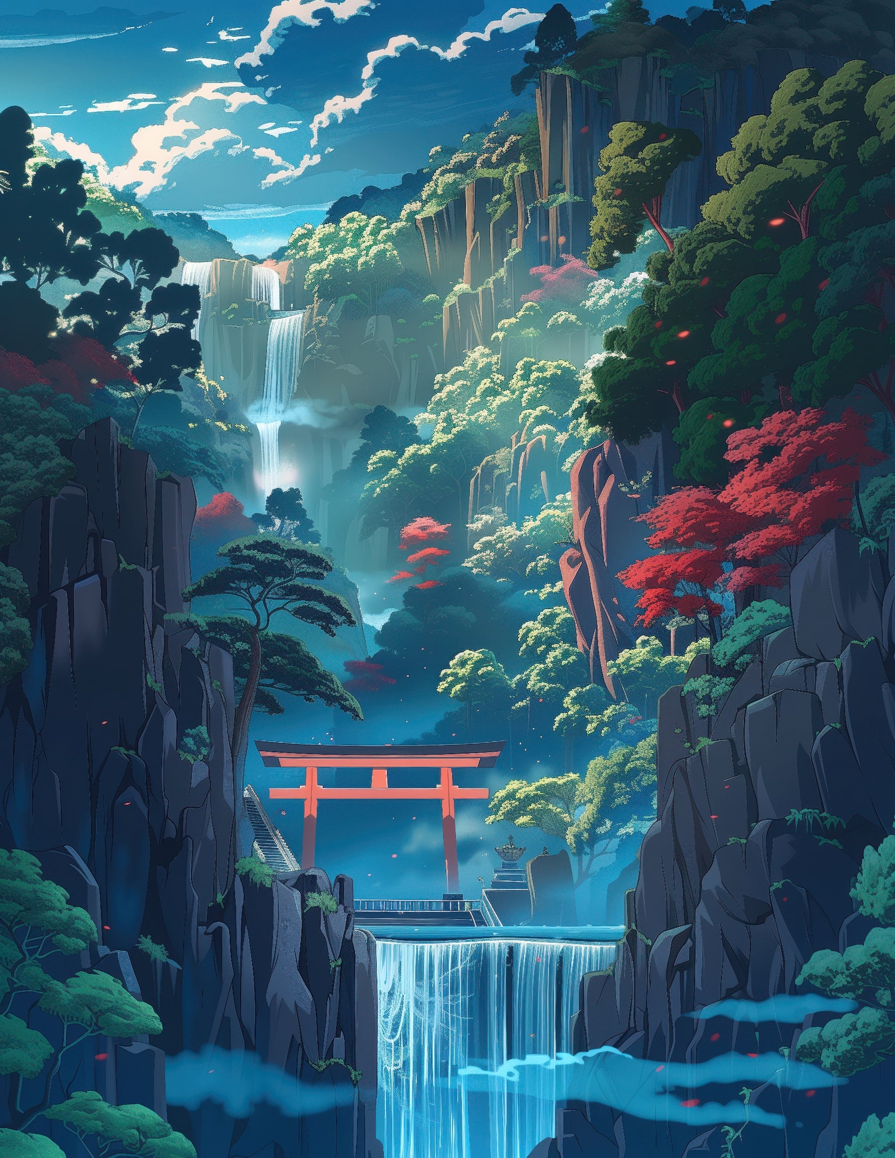 Torii Gate Waterfalls